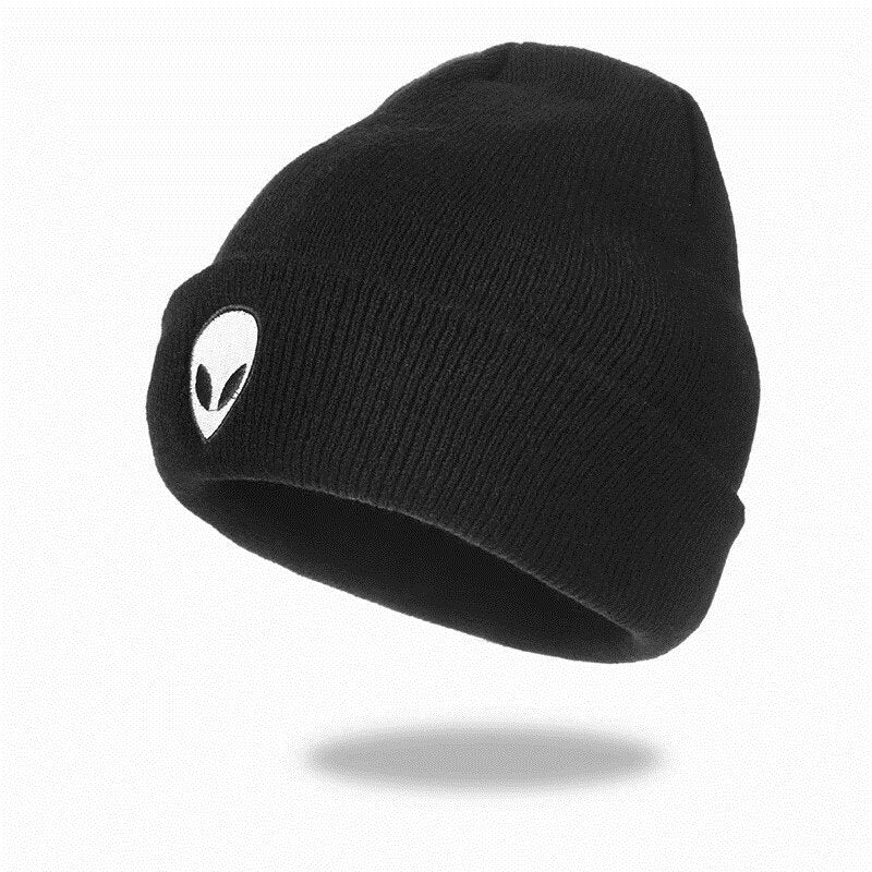 Beanie Hat With Alien Embroidery – The Little Alien Store